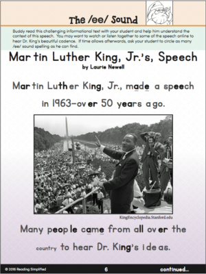 Dr. Martin Luther King, Jr. Differentiated Passages | Reading Simplified