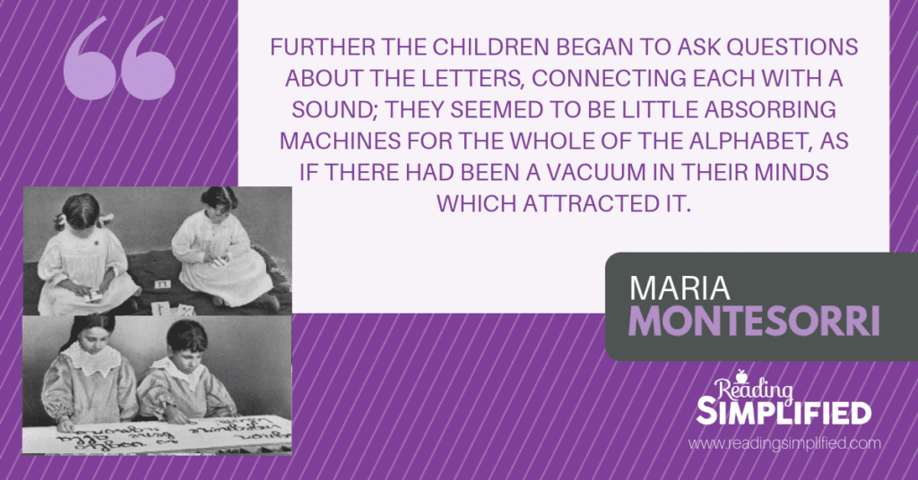 3 Early Steps Towards Reading in Montessori Classrooms | Reading Simplified