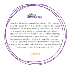 Reading Simplified’s Fast-Acting Fix: Sort It | Reading Simplified