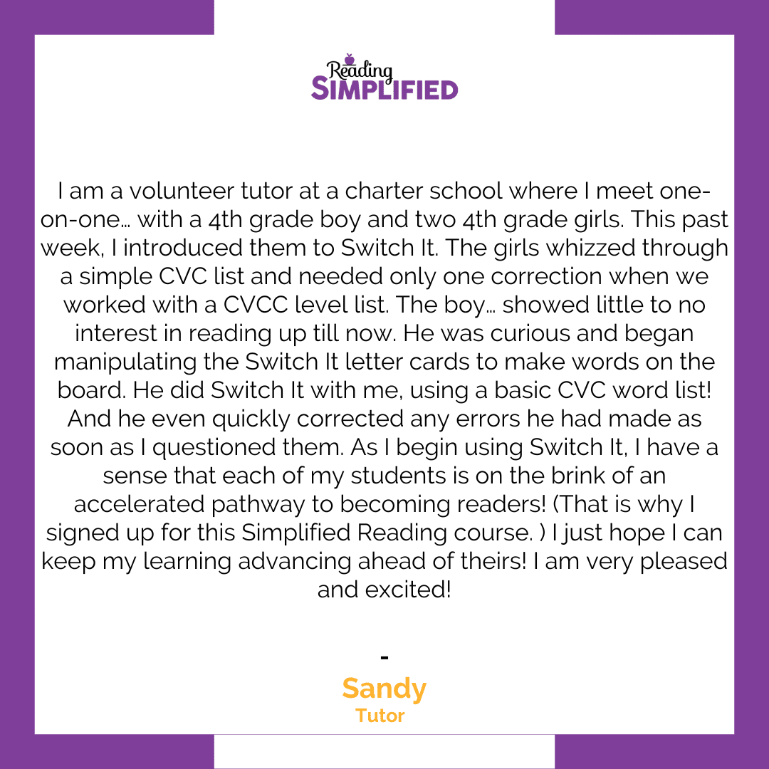 Reading Simplified’s Fast-Acting Phonics Fix: Switch It | Reading ...