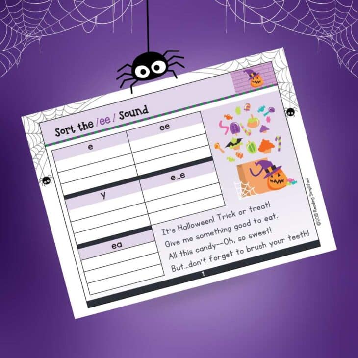 Halloween Sort It Freebie | Reading Simplified